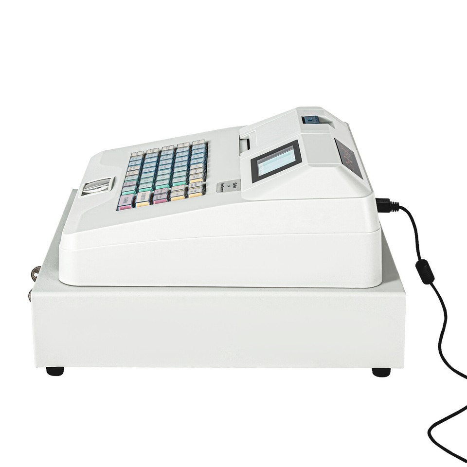 Electronic Cash Register POS Casher 8 Digital LED 48 Keys with Drawer ...