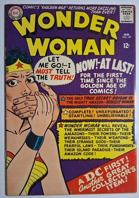 Wonder Woman #159 Secret Origin of Wonder Woman /Ross Andru cover DC ...