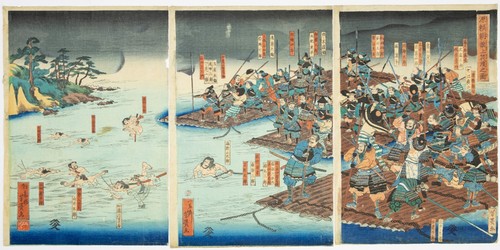 Yoshiiku, Kabuki, Samurai Armour, Original Japanese Woodblock Print ...