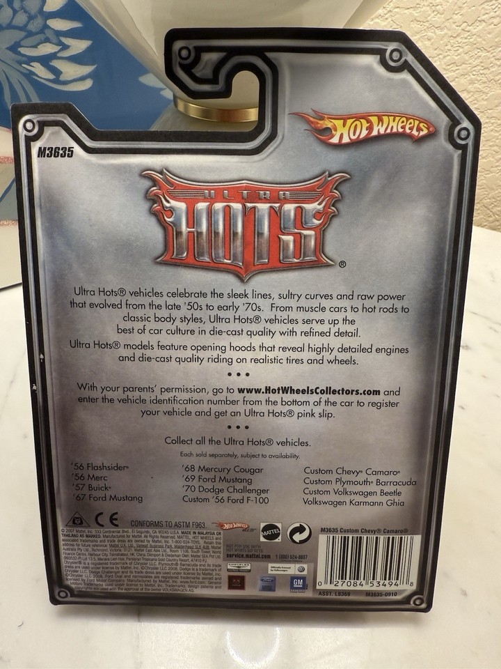 Hot Wheels Ultra Hots 67 Camaro RR Die-Cast Car ‘05 Issue - Deep red ...