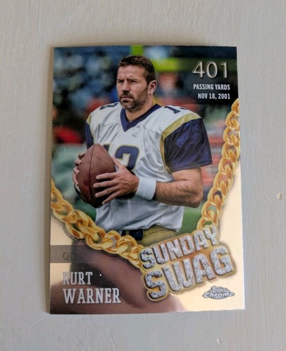 Kurt Warner 2024 Topps Chrome Sunday Swag Insert #SS-14 St. Louis Rams ...