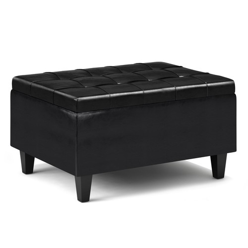Harrison - Small Coffee Table Storage Ottoman - Midnight Black | eBay