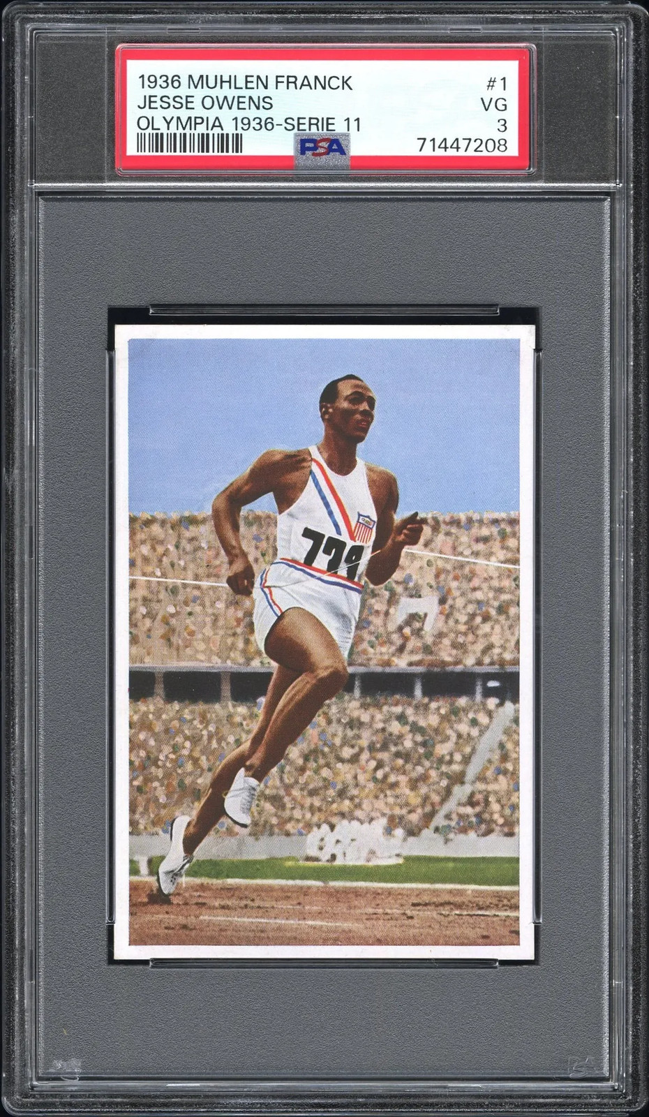 1936 Muhlen Franck Olympia 1936 Jesse Owens #1 Serie 11 PSA 3 | eBay