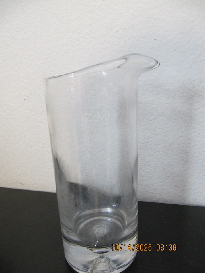 Vintage Mid Century Hand Blown Glass MARTINI PITCHER & GLASS STIRRER ...