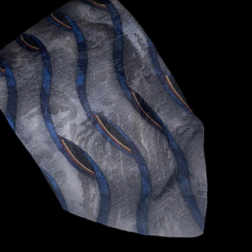 Louis Roth Gray Blue Black Italian Made Designer Necktie Tie | eBay