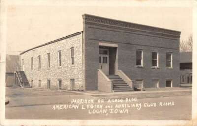 Logan Iowa American Legion Club Rooms Real Photo Postcard AA20870 | eBay