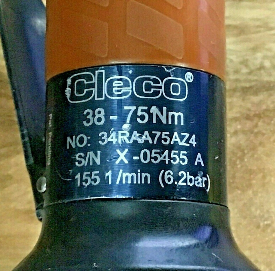 CLECO 34RAA75AZ4 AIR ANGLE NUTRUNNER 38-75Nm 155RPM 1-1/16" HEX ...