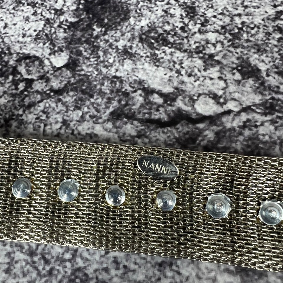 Nanni Metal / Leather Belt Made in Italy Silver / Blue Size - 90/36 | eBay