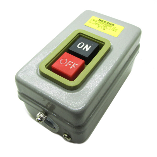 Power Push Button Switch 3P 380V 7.5KW 10A Latching ON-OFF BS-230B ...