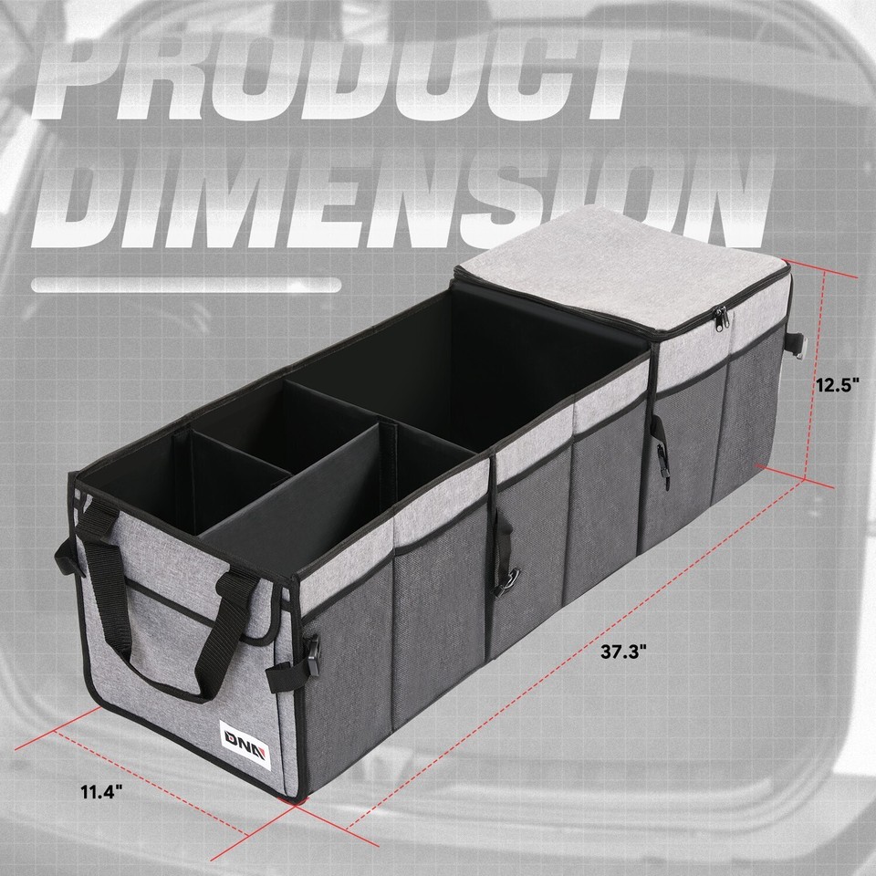 3-In-1 Car Truck Folding Collapsible Trunk Cargo Organizer Caddy ...
