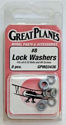 Great Planes #8 Lock Washers (8 pc) GPMQ3436 | eBay
