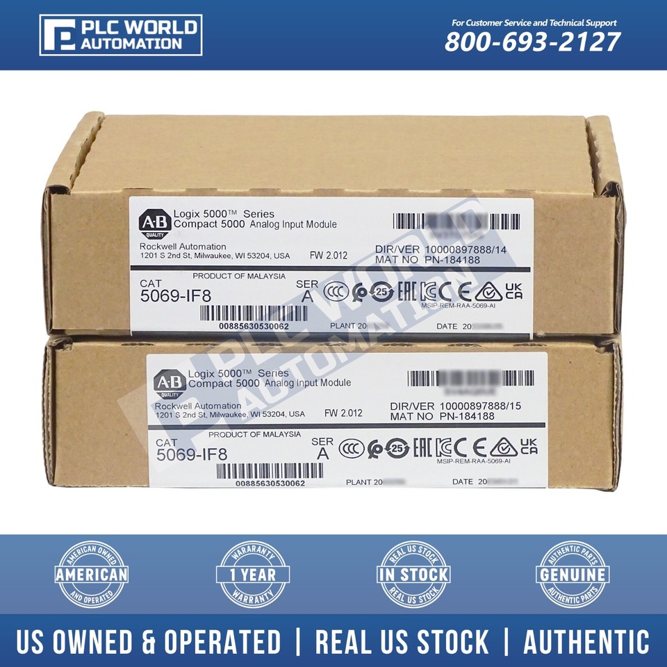Allen Bradley 5069-IF8 Ser A Compact 5000 Analog Input Module, 8-Ch ...