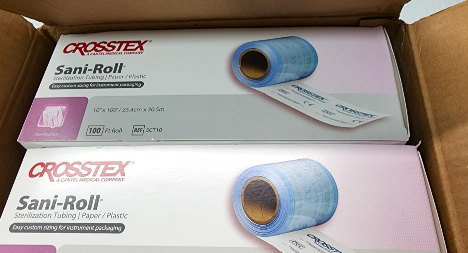 Crosstex Sani-Roll Sterilization Tubing Roll SCT10 10”x100’ CASE OF 6 ...