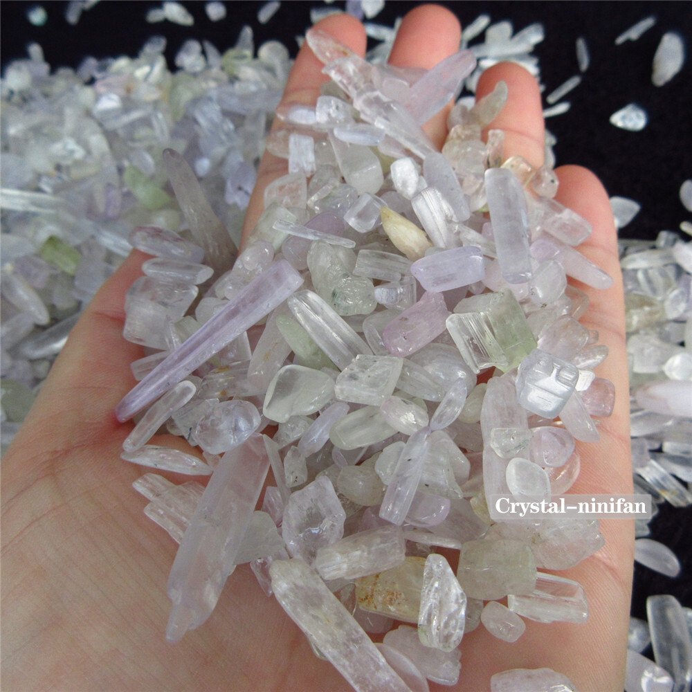 100g Natural Kunzite Quartz Tumbled Crystal Spodumene Bulk Stone Reiki ...