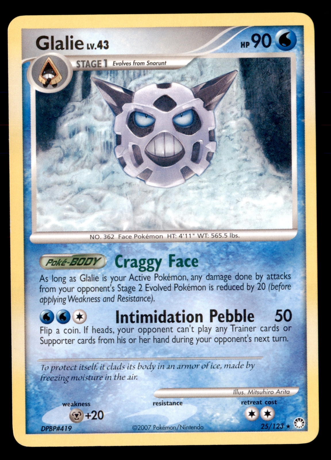 Pokemon Glalie Card