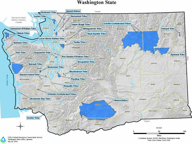 Washington Indian Reservations Map