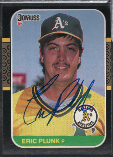 Eric Plunk Athletics Autographed 1986 Leaf #178 w/COA 122923NPCD58 | eBay