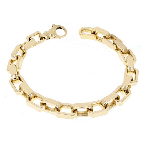 10k Yellow Gold Solid Handmade Heavy Anchor Chain Bracelet 7" 9mm 48.5 ...