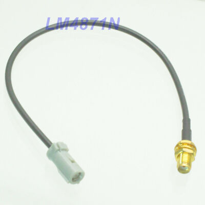 AVIC gray jack to SMA female jack 15cm RG174 jumper pigtail for GPS ...