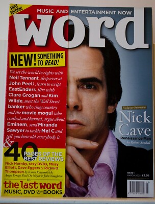 The Word Magazine Issue 1 March 2003 Nick Cave cover | eBay UK