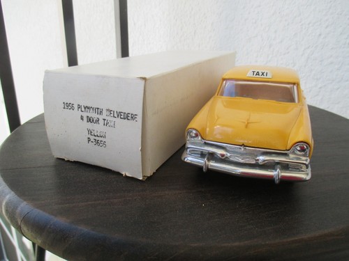 Jo-Han Reissue 1956 Plymouth Belvedere Taxi Promo Car with Box & Tissue ...