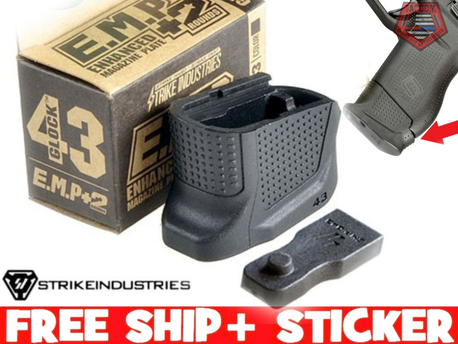 Strike Industries 2 Pink for Glock 42 Magazine Base Plate Enhanced ...
