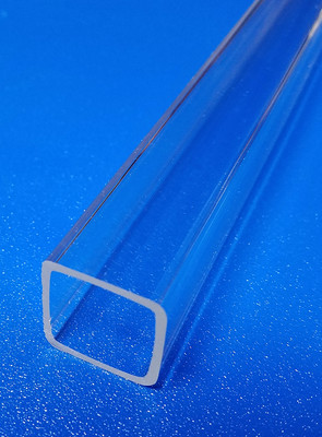 1" OD 7/8" ID SQUARE CLEAR ACRYLIC PLEXIGLASS LUCITE PLASTIC TUBE 12 ...