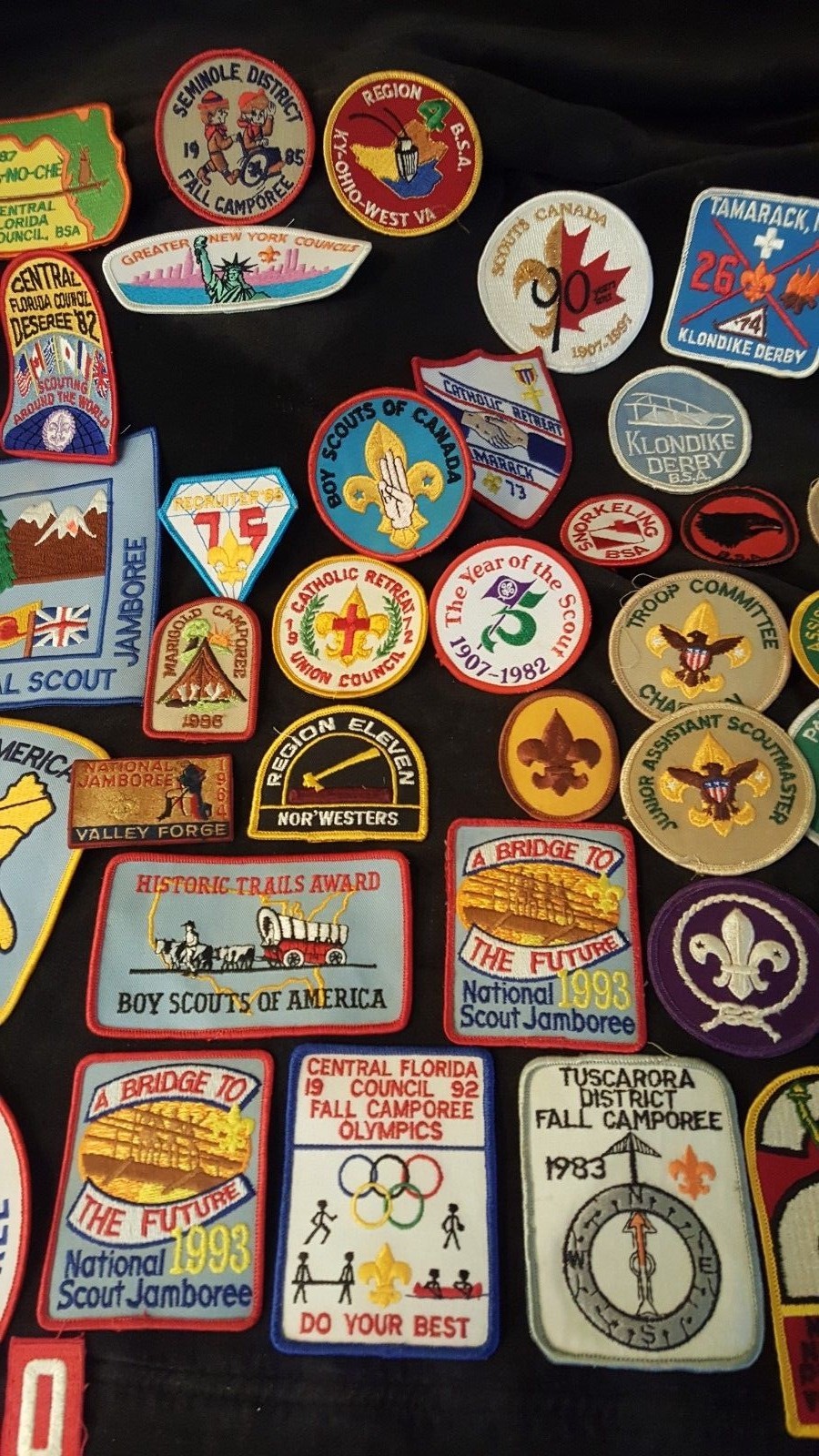 43 Vintage Boy Scout Patches Jamboree Camporee Catholic Tamarack ...