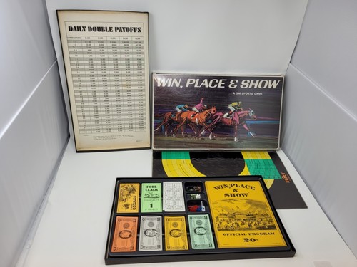 Vintage 1966 Win Place Show Horse Racing Board Game by 3M 100% COMPLETE ...