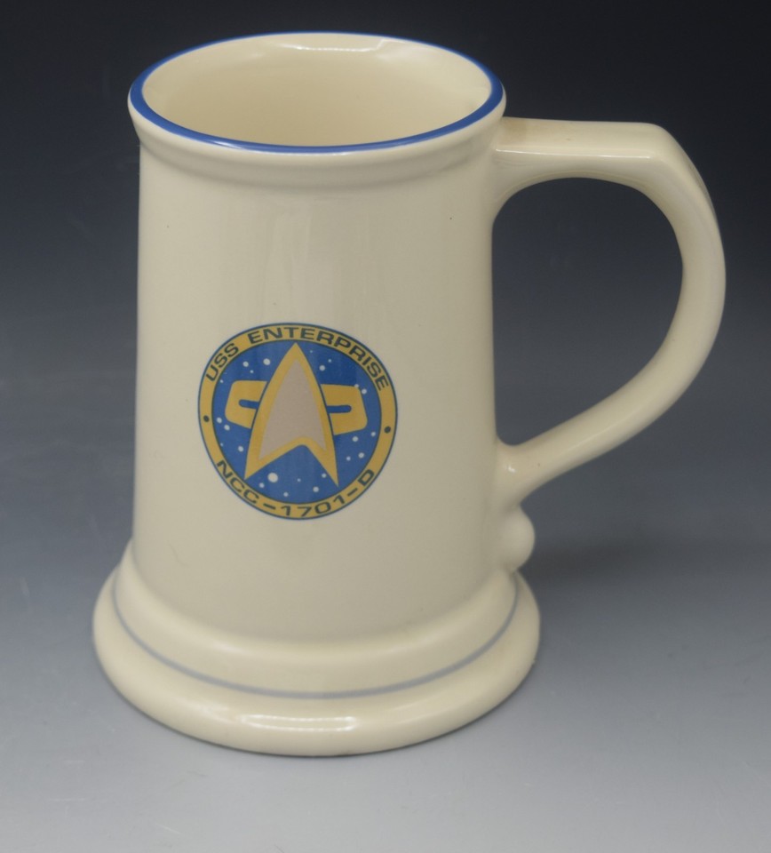1994 PFALTZGRAFF STAR TREK USS ENTERPRISE CERAMIC TANKARD MUG VINTAGE ...