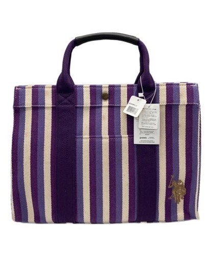 U.S POLO ASSN Canvas Tote Bag purple USPA-2544 | eBay