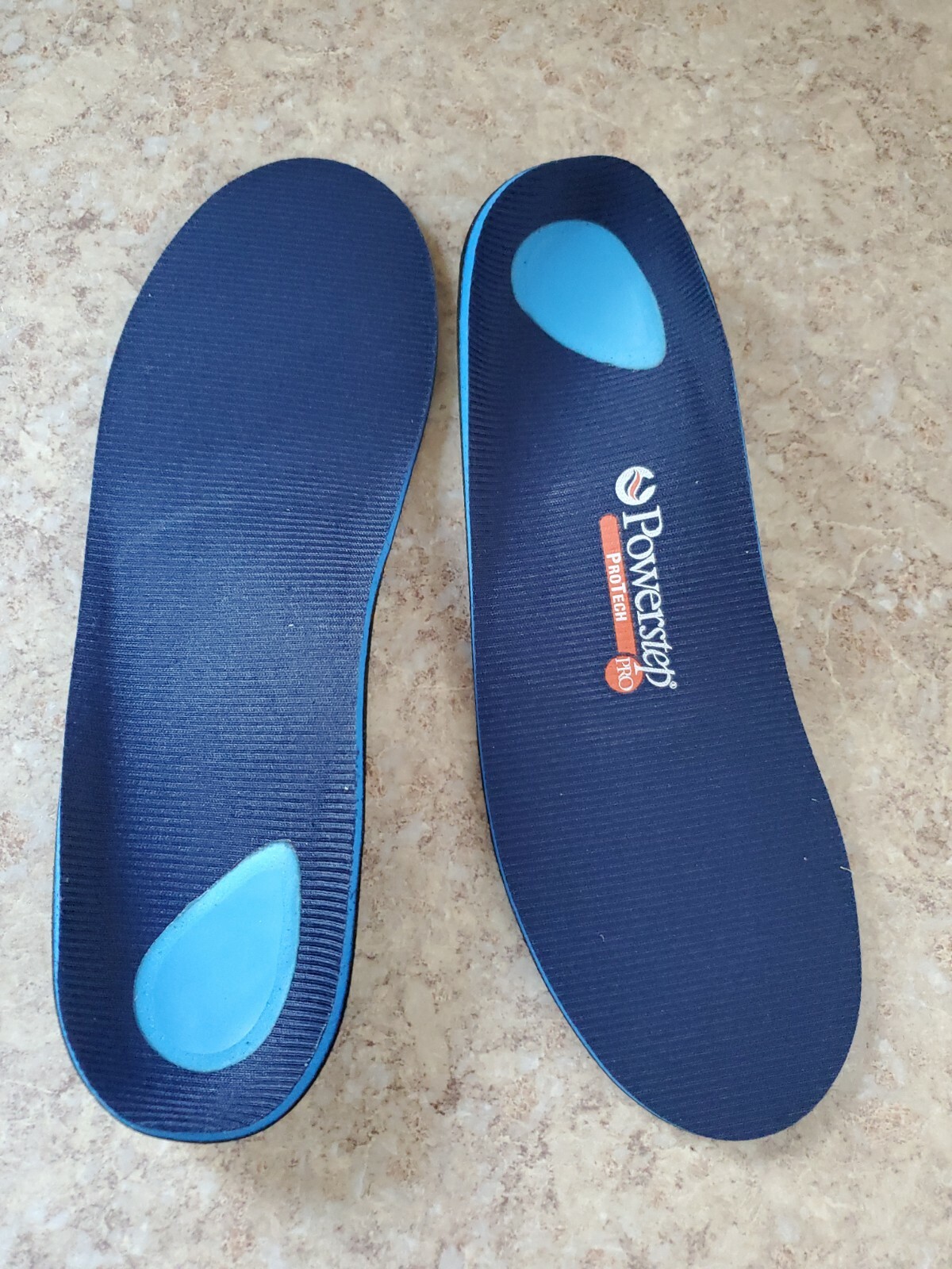 Powerstep Protech Full Length Orthotic Insoles - Blue, Size: E (M 8-8 1 ...
