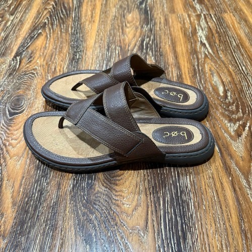 Born Womens Size 9M Leather Flip Flops 9 BOC Sandals Brown Tan Beige | eBay