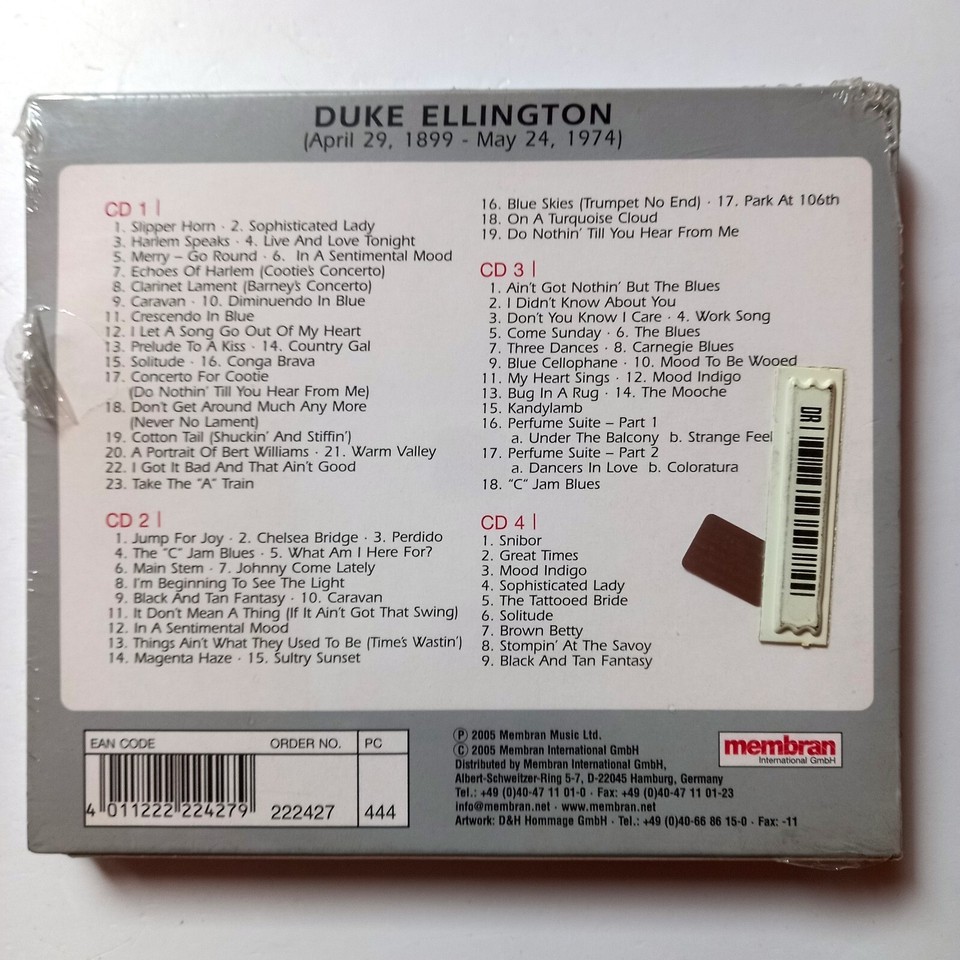DUKE ELLINGTON ‎– THE "C" JAM BLUES (2005) 4 CD SEALED BOX SET | eBay