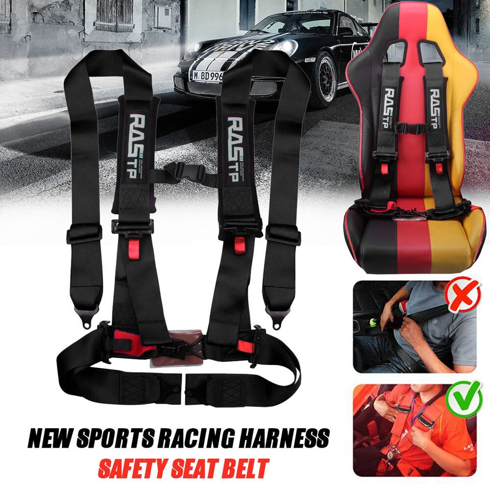 3" 4 Point Racing Harness Camlock Quick Release Seat Belt Buckle Black ...