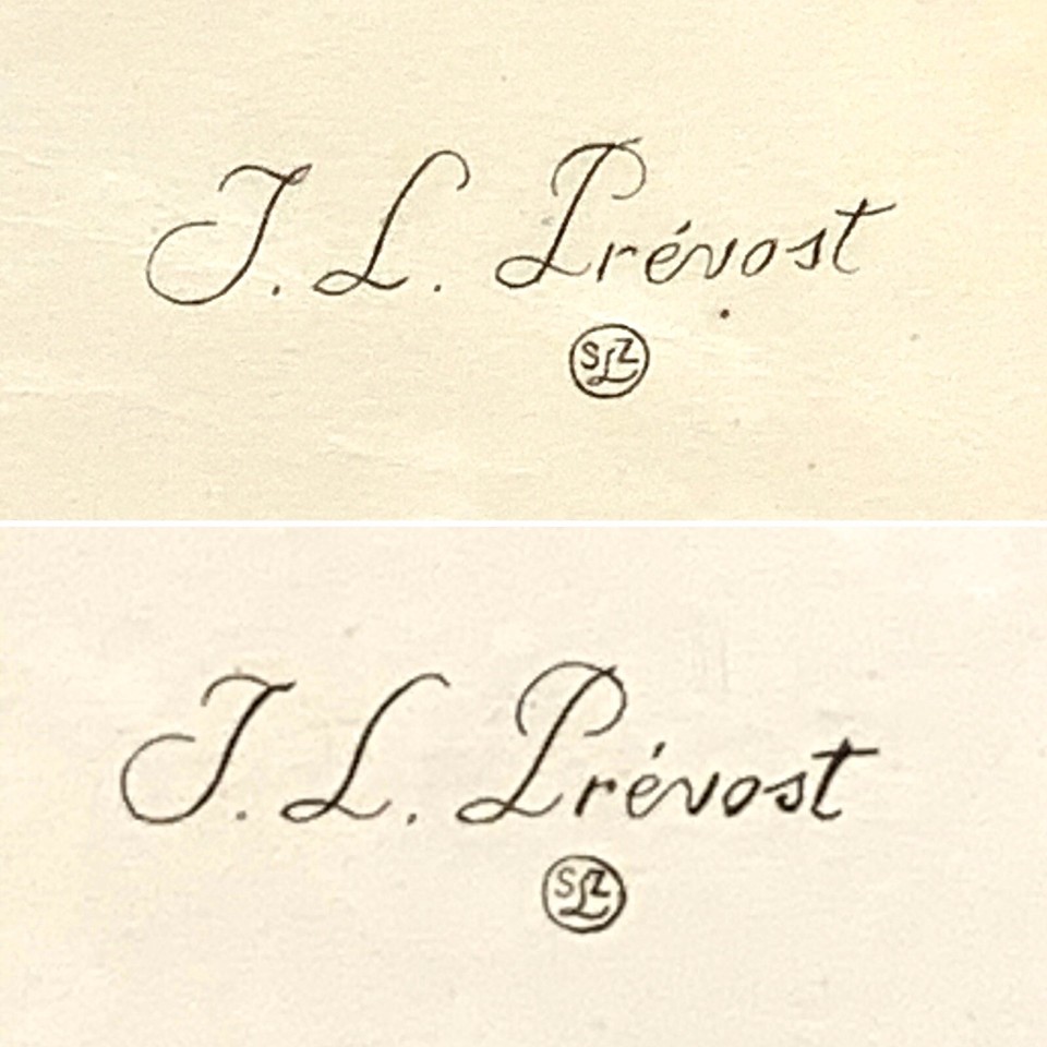 Pair Of J. L. Prevost Vtg Repro Sidney Z. Lucas Paris Etching Society ...