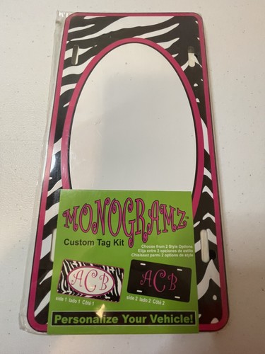 Chroma Monogramz Custom Tag Kit Pink/Black Zebra - Personalize Your ...