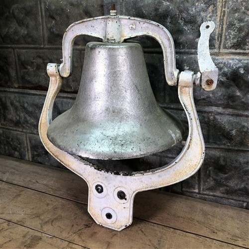 No 2 Bell Cast Iron Church Dinner School, 14" Diameter, Yoke Clapper ...
