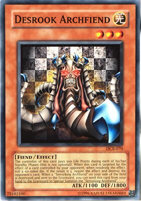 carte YU-GI-OH DCR-070 Desrook Archfiend (Tour Des - Archd mon ...