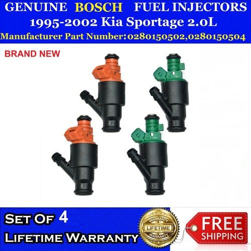 NEW 4x Genuine Bosch Fuel Injectors for 95-02 Kia Sportage 2.0L ...