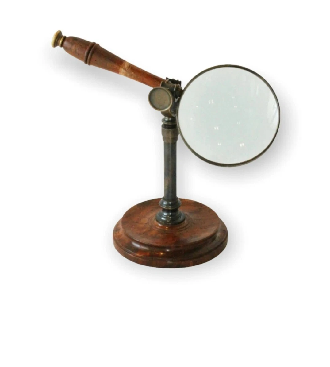 Antique Magnifying Glass On Stand