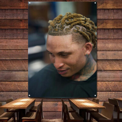 Best Black Men's Dreadlocks Hairstyle Poster Tapestry Barber Shop Wall ...