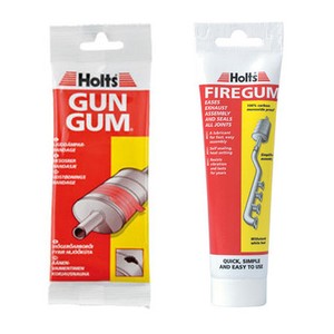 HOLTS GUN GUM EXHAUST SILENCER REPAIR BANDAGE + FIRE ASSEMBLY PASTE ...