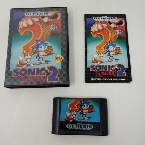 Sonic The Hedgehog 2 (Retail Version) (Sega Genesis) Cartridge, Case ...