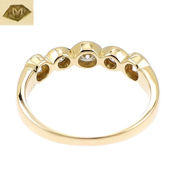 Ginza Miwa K18YG diamond ring 0.52 ct - Auth free shipping from Japan ...