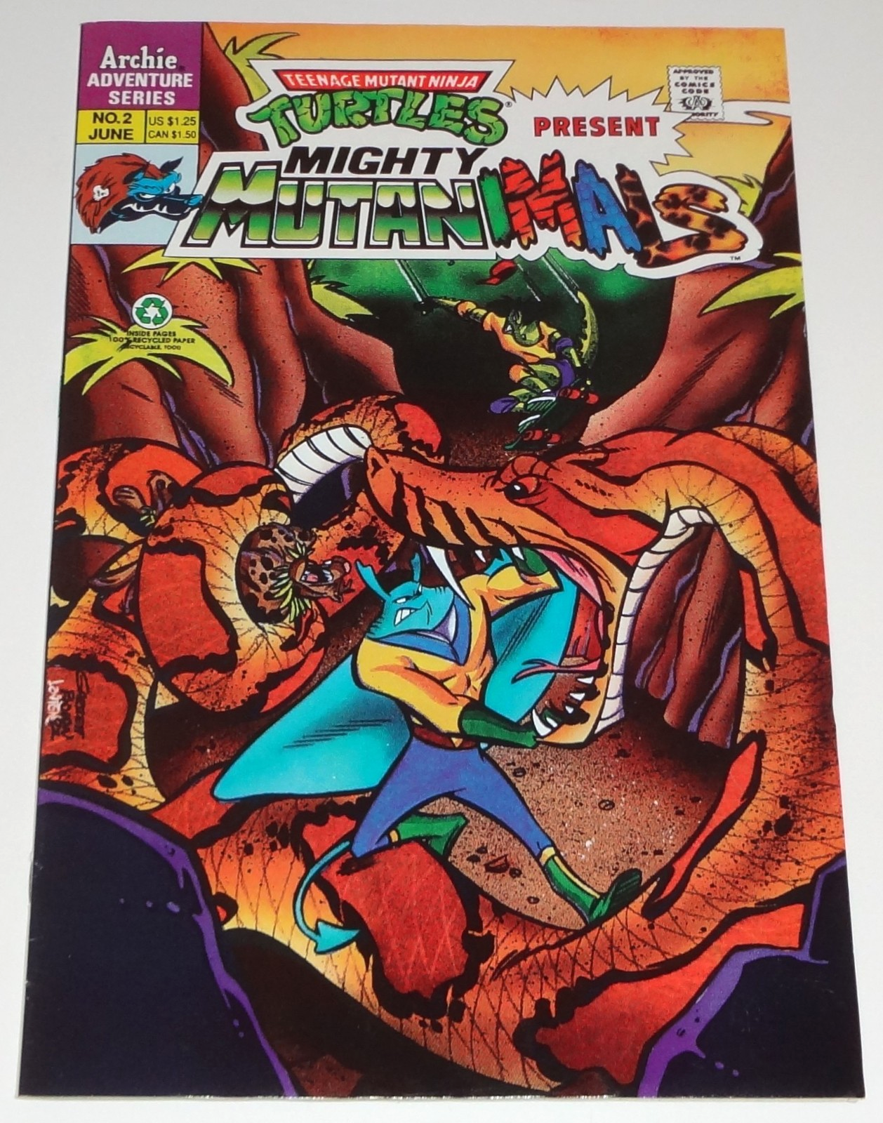 1992 ARCHIE COMICS TEENAGE MUTANT NINJA TURTLES PRESENT MIGHTY ...