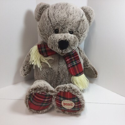 Animal Adventure Bear 2016 With Red Plaid Scarf And Plaid Pads On His ...