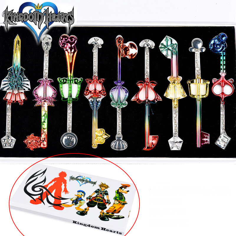 New Anime Kingdom Hearts Key 9pcs/set Sora Keyblade Figure Pendant ...
