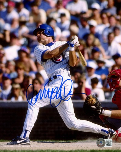 RYNE SANDBERG SIGNED AUTOGRAPHED 8x10 PHOTO CHICAGO CUBS LEGEND BECKETT ...