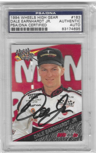 1994 Wheels High Gear #183 Dale Earnhardt Jr Signed Rookie Autograph RC ...